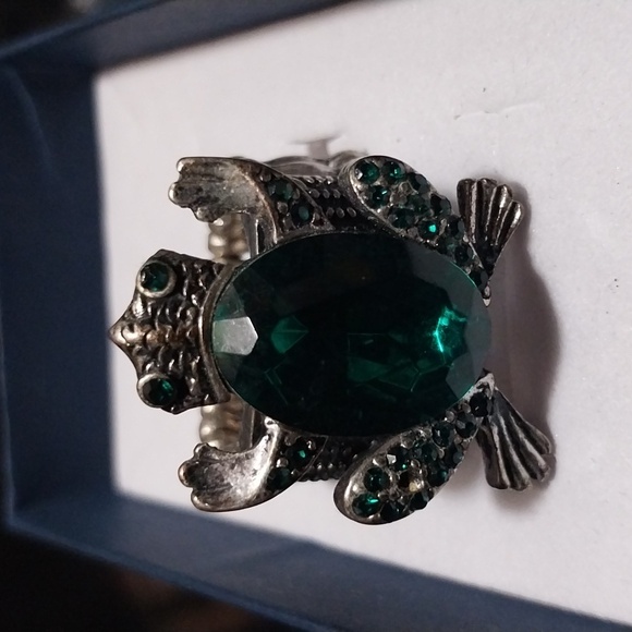 Jewelry | Emerald Green Frog Ring | Poshmark